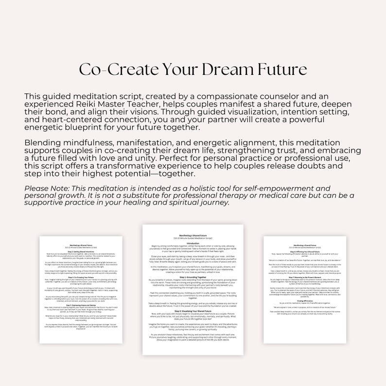 Couples Guided Meditation Script, Manifesting a Shared Future (PDF) - Etsy
