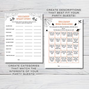 Halloween Games Bundle Editable Halloween Party Games Canva Template ...