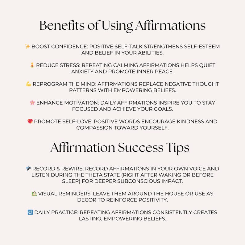 Anxiety Affirmation Cards, CBT DBT Therapy, Mental Health (digital ...