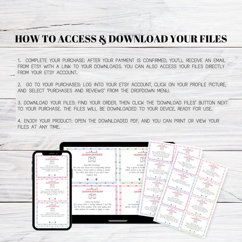 Long Distance Gift Long Distance Date Night Ideas Digital Date Jar Long ...