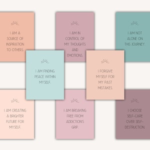 Sobriety Affirmation Cards Printable Affirmation Cards for Addiction ...