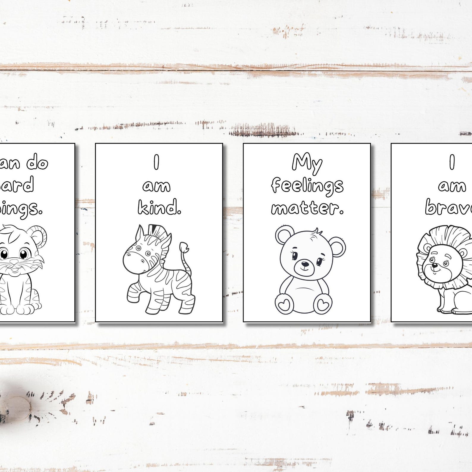 Printable Children's Positive Affirmation Cards Kids Coloring Pages - Etsy