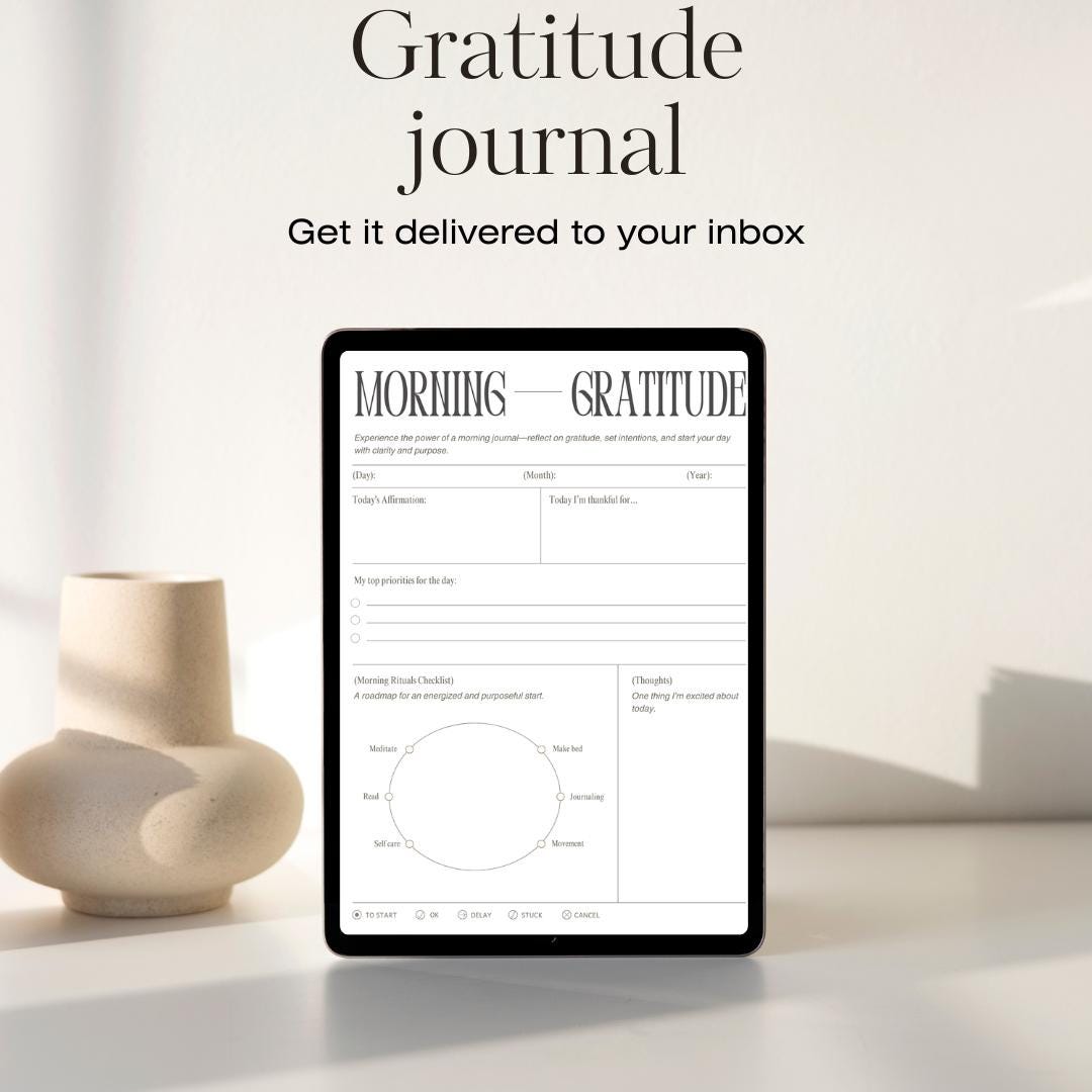 Gratitude Journal Printable | Morning & Evening Journal Pages | Daily ...