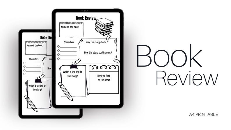Book Review Worksheet for Students | A4 Printable Reading Activity ...