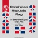 Dominican Republic Flag Bundle 77 SVG & PNG Printable Files for Ready ...