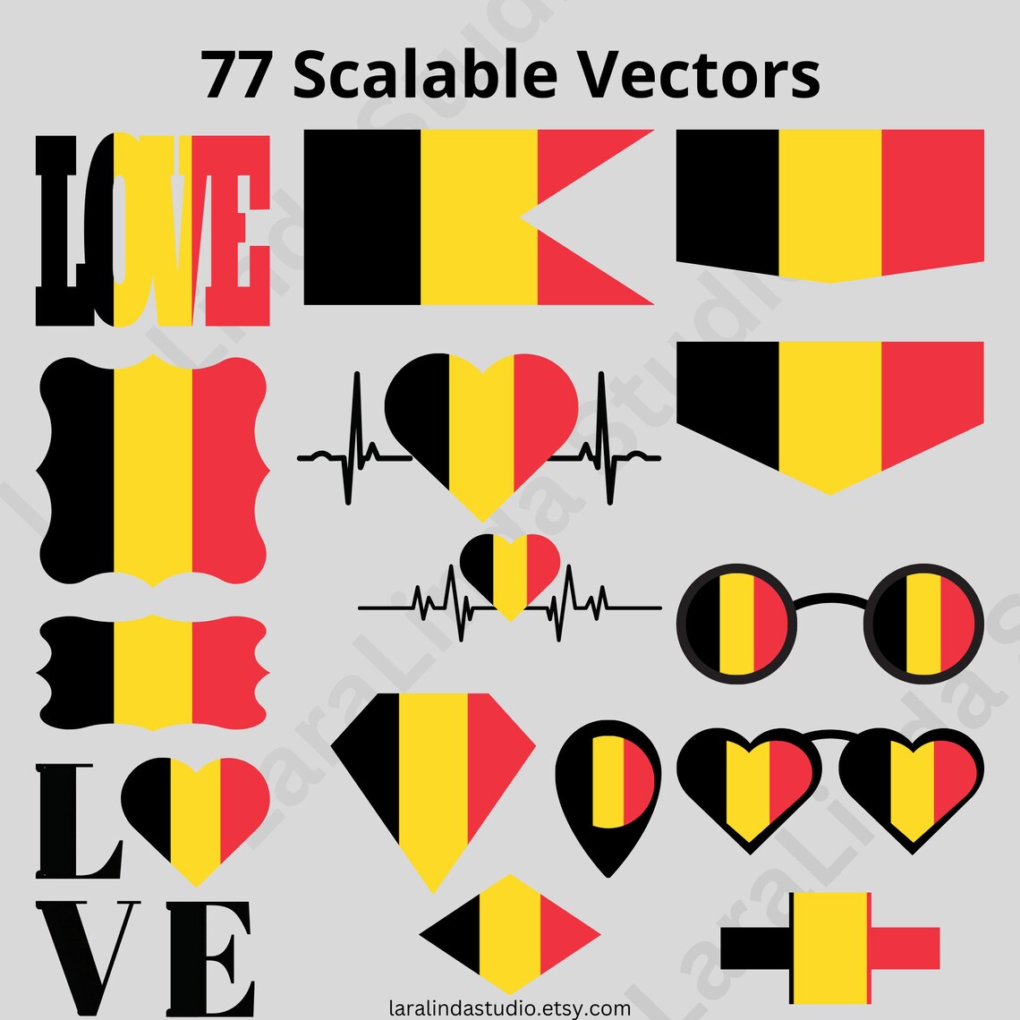 Belgium Flag Bundle 77 SVG & PNG Printable Files for Ready to Use ...