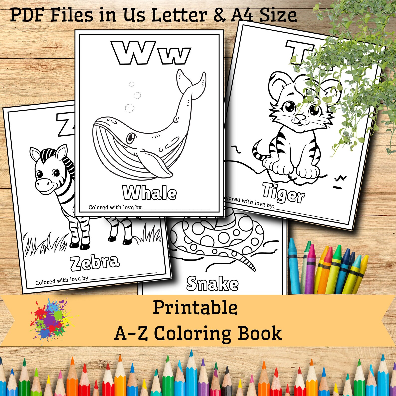 Baby's First ABC Book Gift Baby Shower Coloring Book Animal Coloring ...
