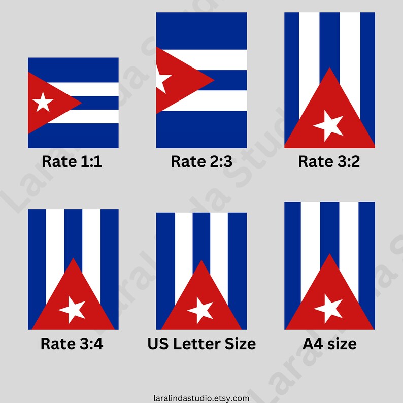 Cuba Flag Bundle 77 SVG & PNG Printable Files for Ready to Use Designs ...