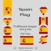 Spain Flag Bundle 77 SVG & PNG Printable Files for Ready to Use Designs ...