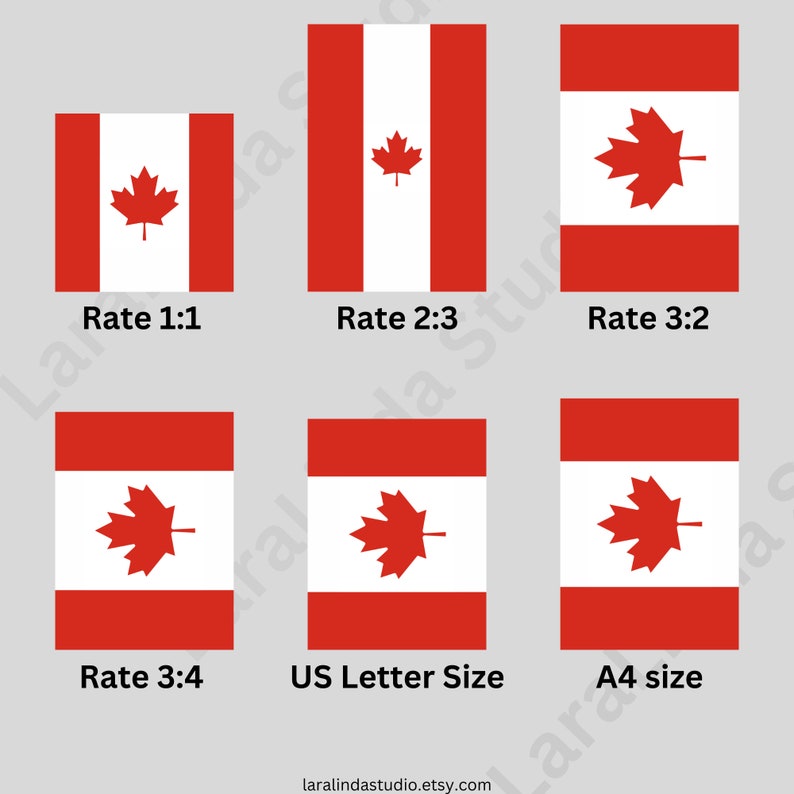 Canada Flag Bundle 77 SVG & PNG Printable Files for Ready to Use ...