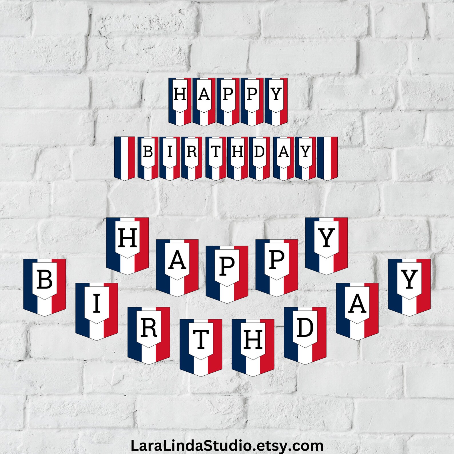 Happy Birthday Banner France Flag Themed Birthday Decoration Bon ...