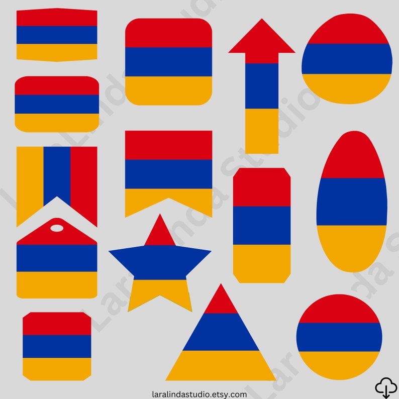 Armenia Flag Bundle 77 SVG & PNG Printable Files for Ready to Use ...