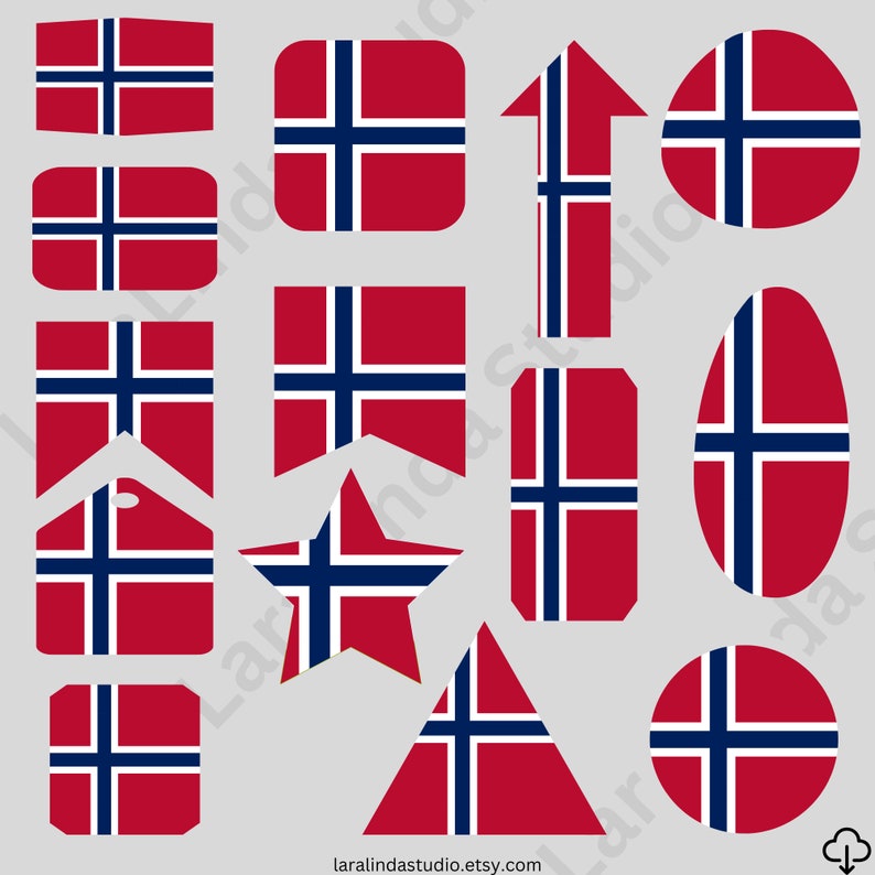 Norway Flag Bundle 77 SVG & PNG Printable Files for Ready to Use ...