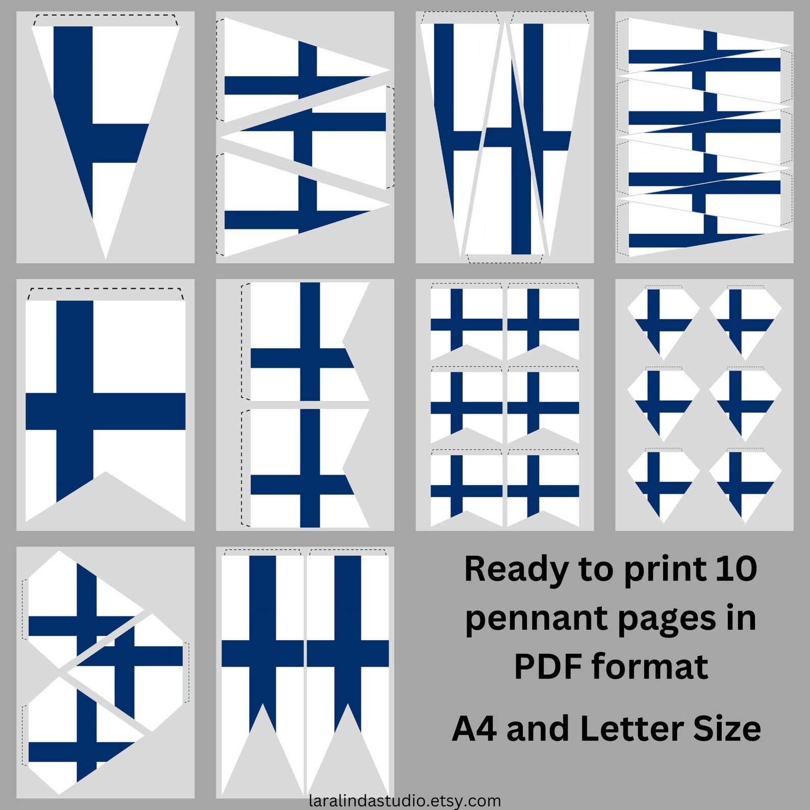 Finland Flag Bundle 77 SVG & PNG Printable Files for Ready to Use ...
