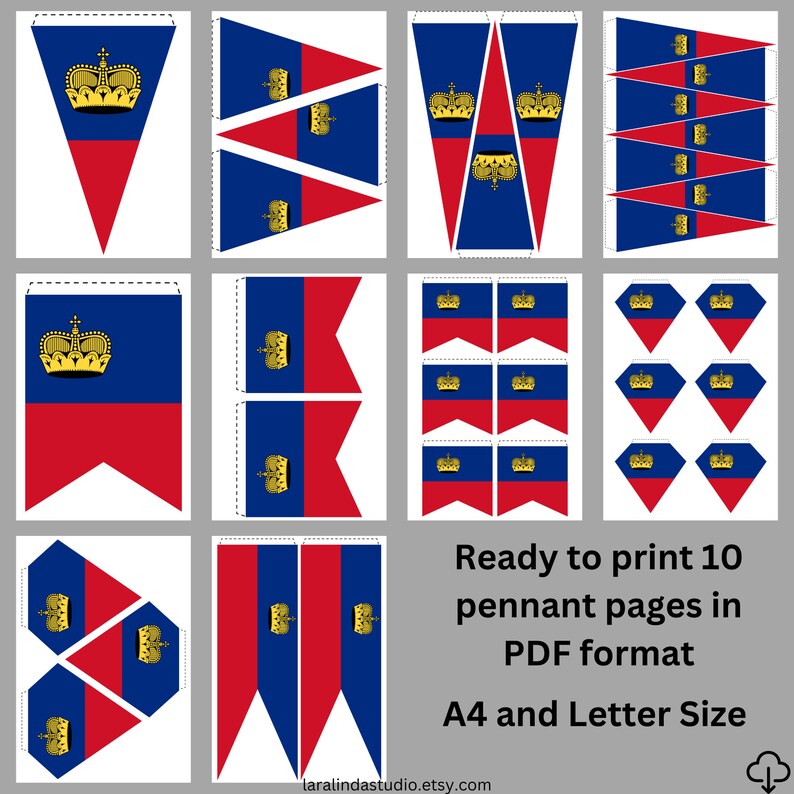 Liechtenstein Flag Bundle 77 SVG & PNG Printable Files for Ready to Use ...