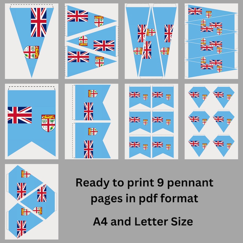 Fiji Flag Bundle 53 SVG & PNG Printable Files for Ready to Use Designs ...