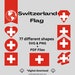 Switzerland Flag Bundle 77 SVG & PNG Printable Files for Ready to Use ...