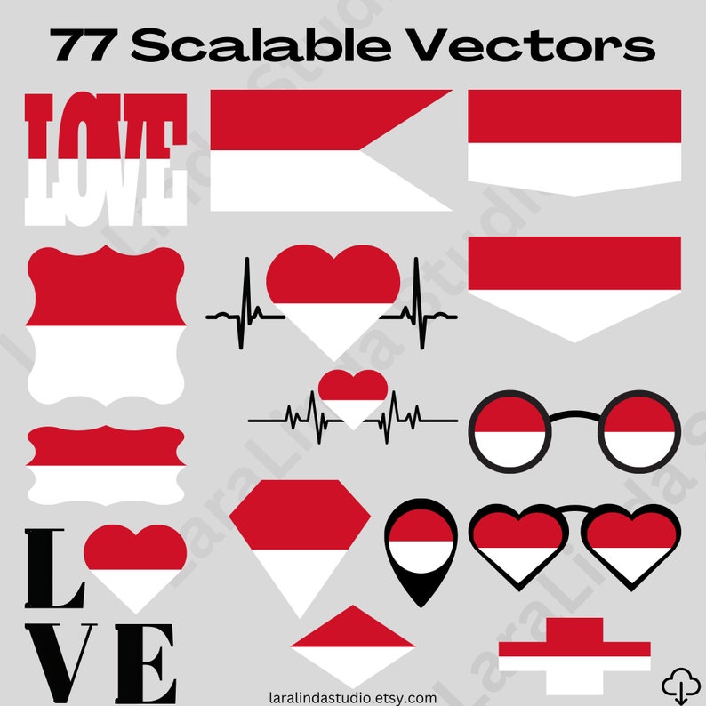 Monaco Flag Bundle 77 SVG & PNG Printable Files for Ready to Use ...