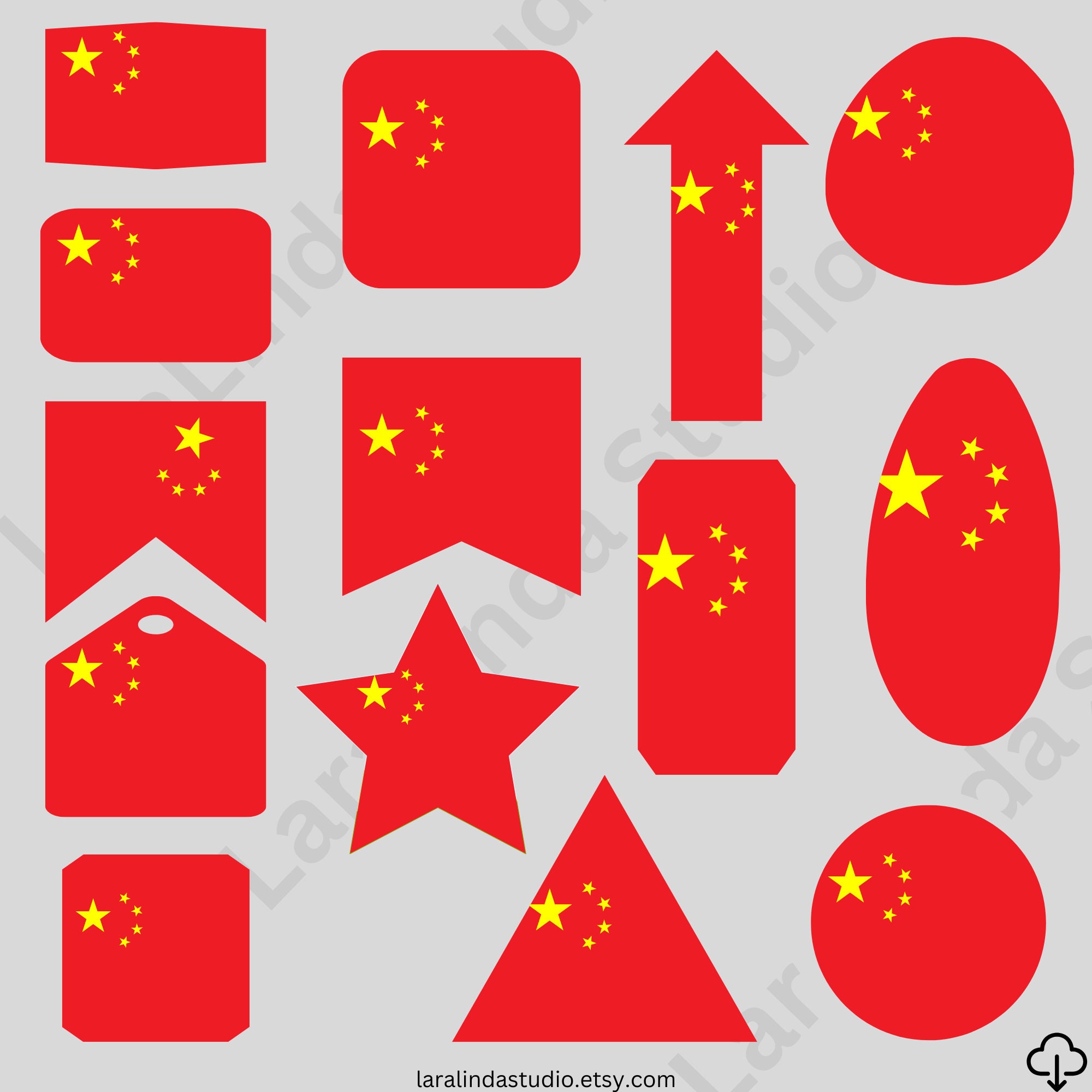 China Flag Bundle 77 SVG & 77 PNG Printable Files for Ready to Use ...