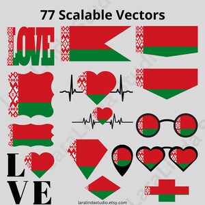 Belarus Flag Bundle 77 SVG & PNG Printable Files for Ready to Use ...