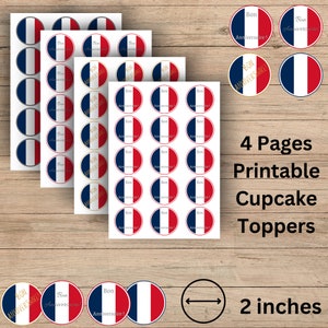 France Flag Birthday Printable Bon Anniversaire Decor Banner in 3 ...