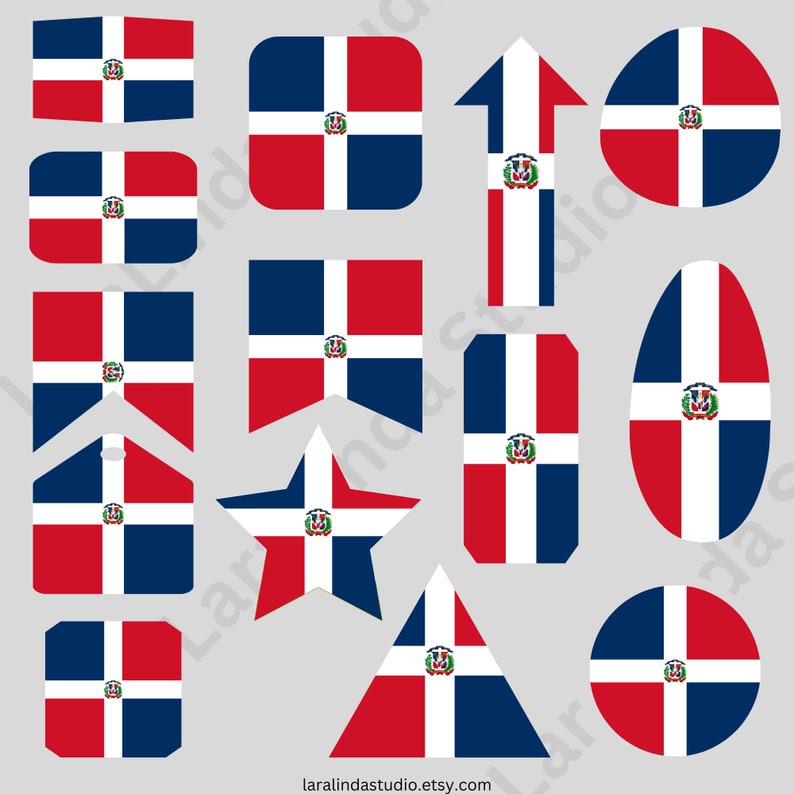 Dominican Republic Flag Bundle 77 SVG & PNG Printable Files for Ready ...