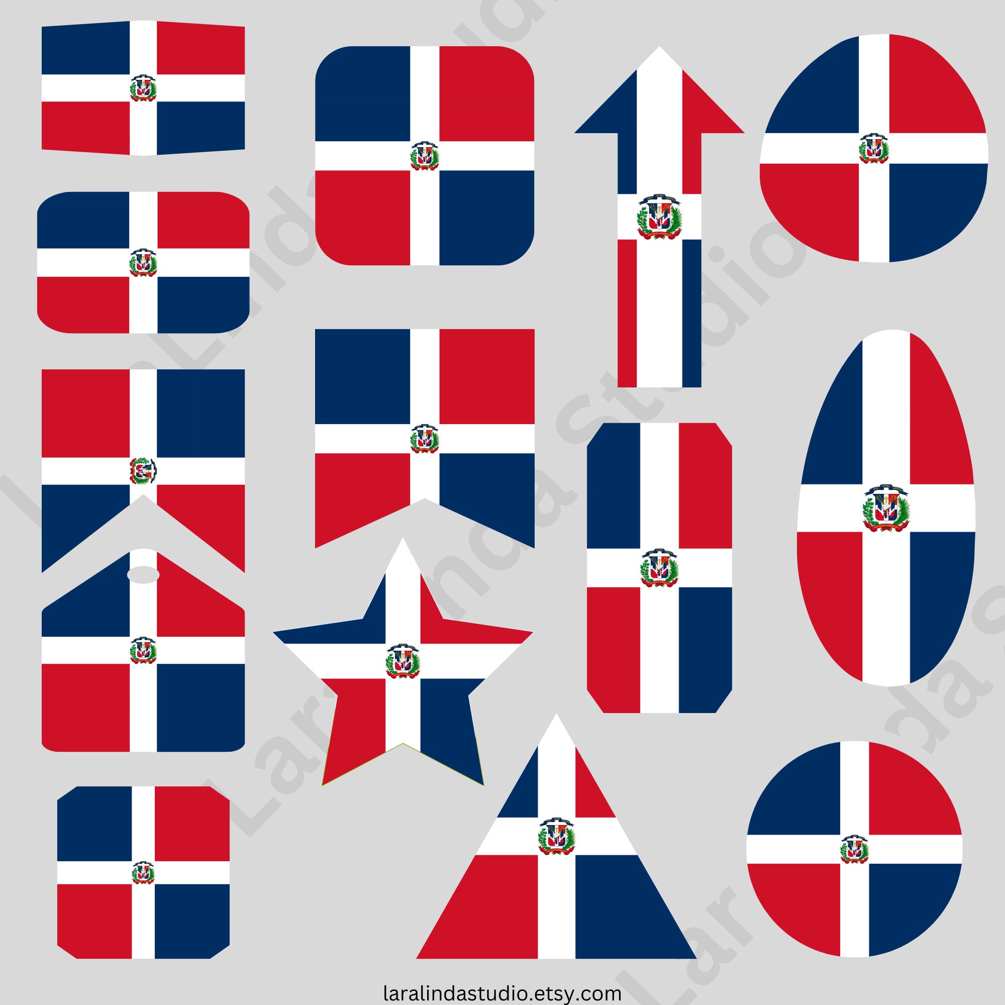 Dominican Republic Flag Bundle 77 SVG & PNG Printable Files for Ready ...