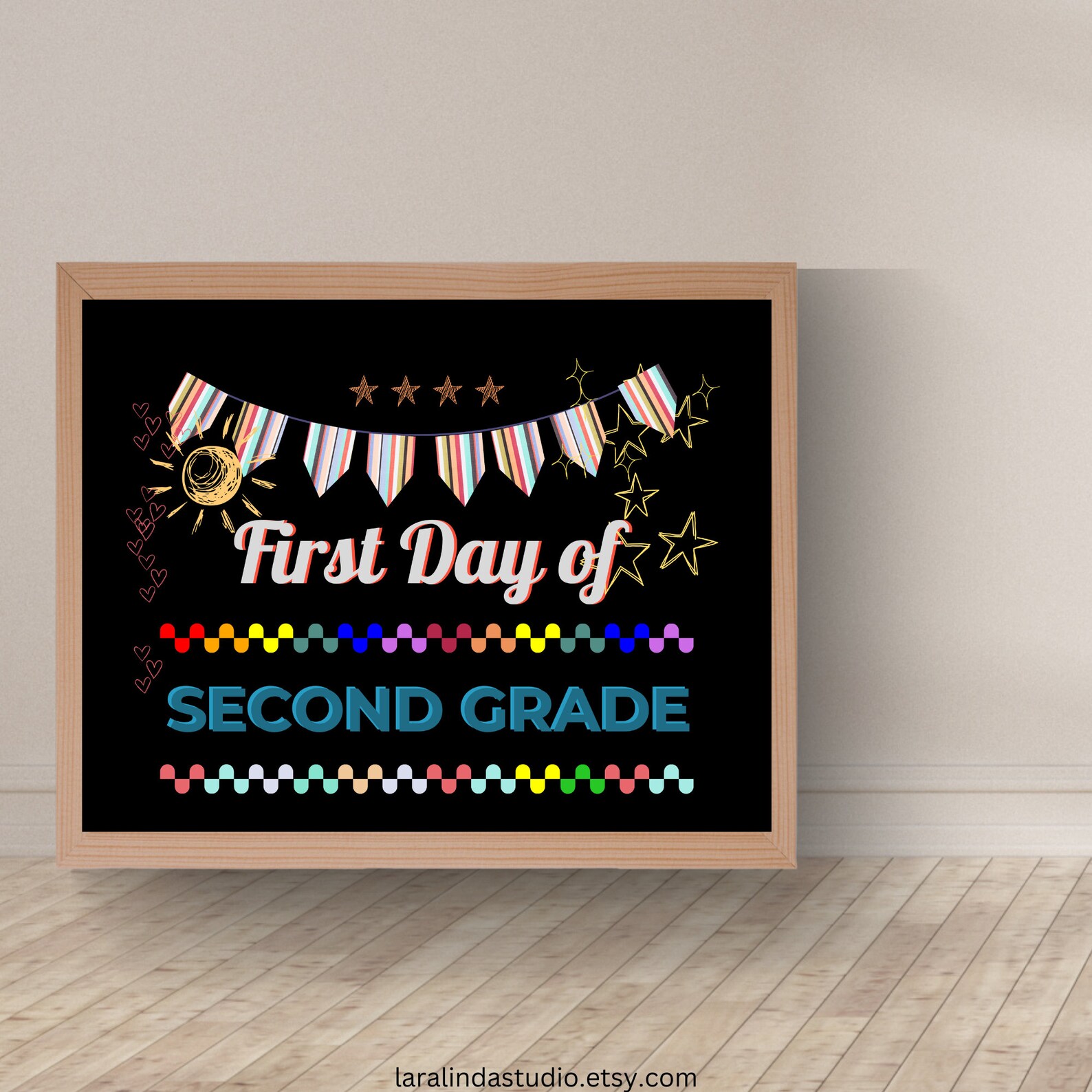 Printable First Day of Second Grade Sign 22 Different School Sign ...