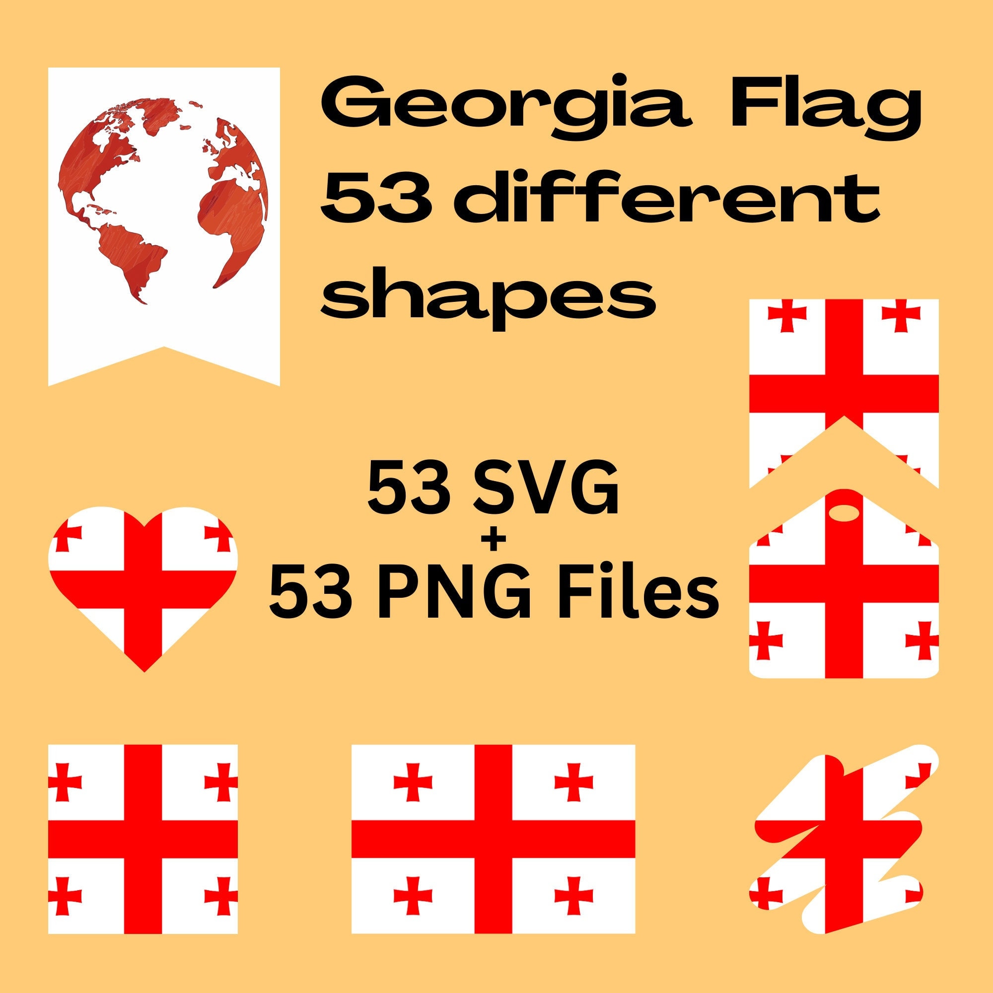 Georgia Flag Bundle 53 SVG & PNG Files for Ready to Use Designs - Etsy