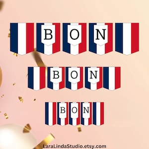 France Flag Birthday Printable Bon Anniversaire Decor Banner in 3 ...