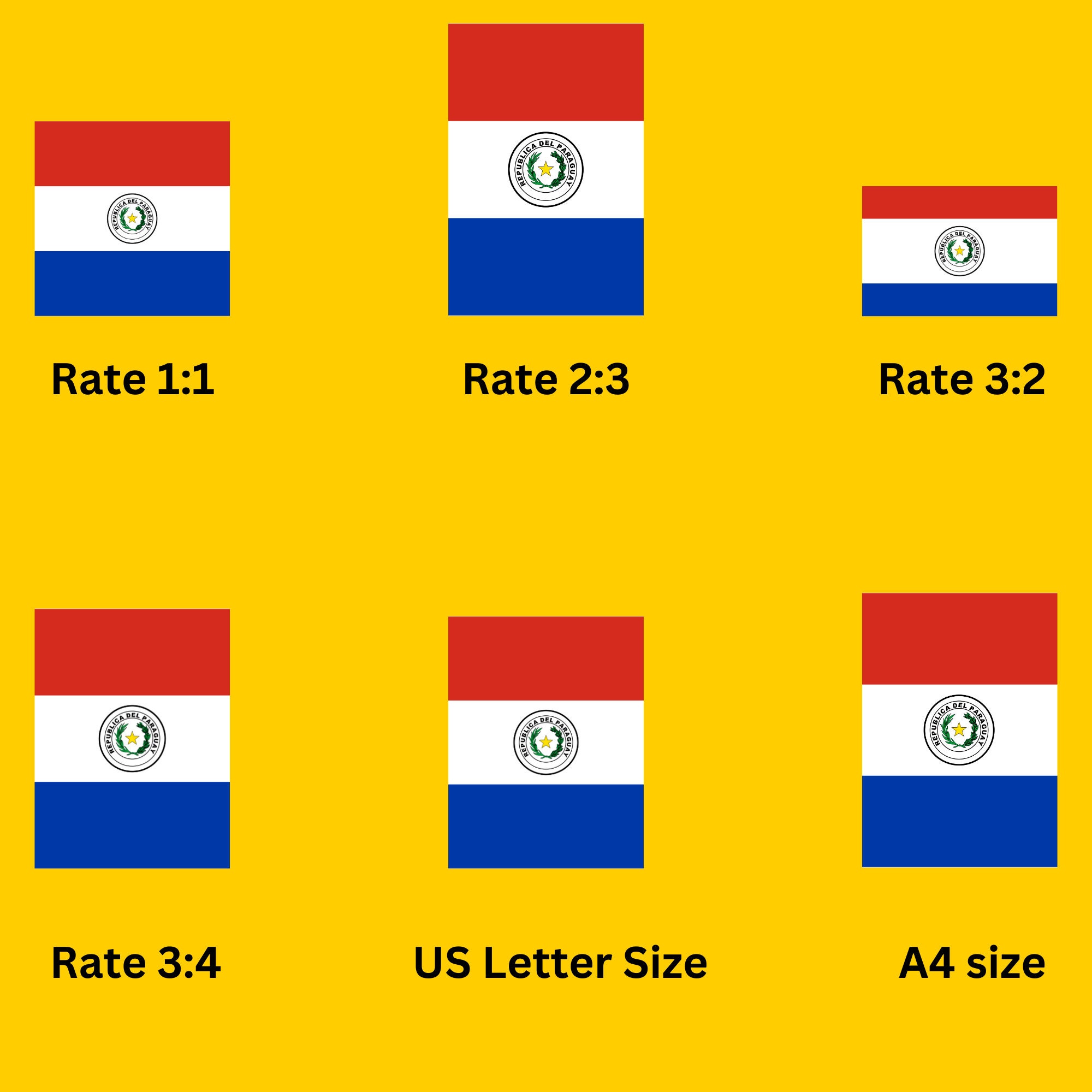 Paraguay Flag Bundle 53 SVG PNG Files for Ready to Print South America ...
