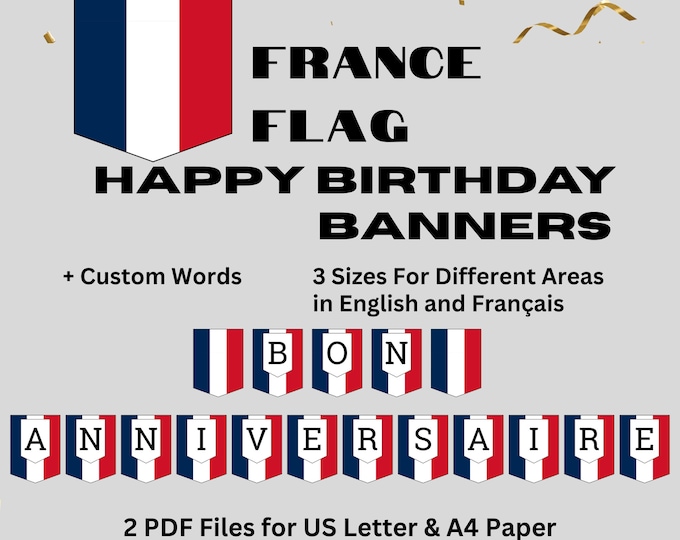 Bonne Fête Banner - Pastel Bunting Banner - French Banner - Bilingual ...