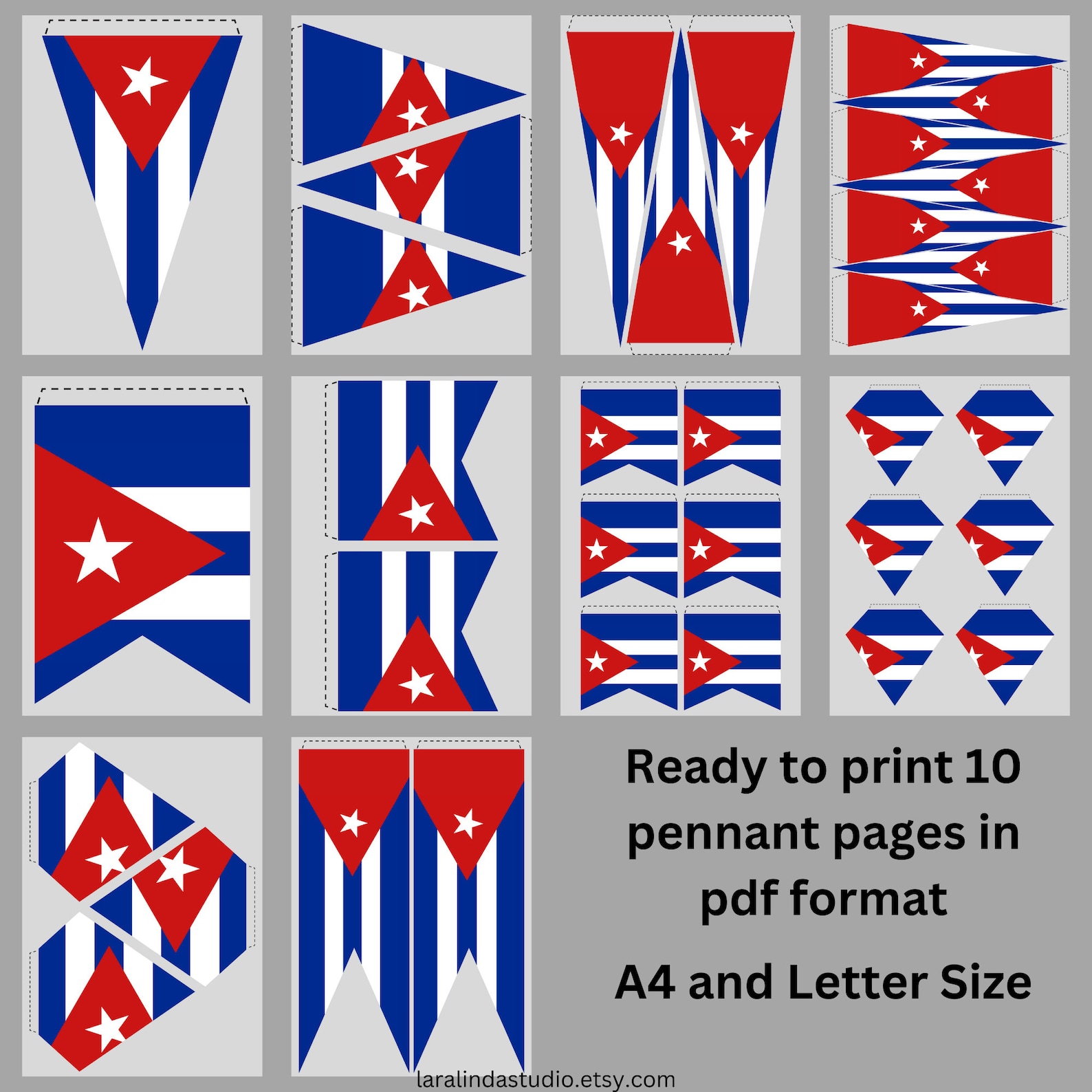 Cuba Flag Bundle 77 SVG & PNG Printable Files for Ready to Use Designs ...