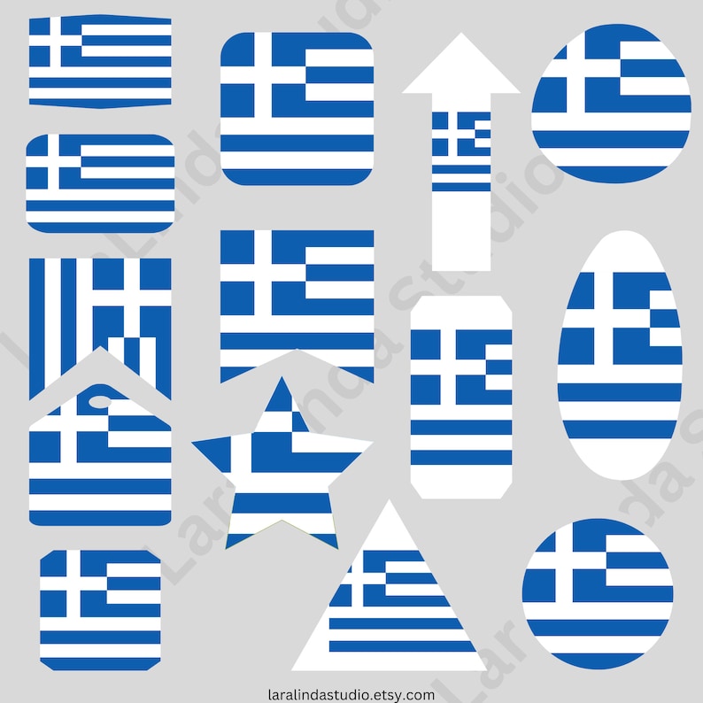Greece Flag Bundle 77 SVG & PNG Printable Files for Ready to Use ...