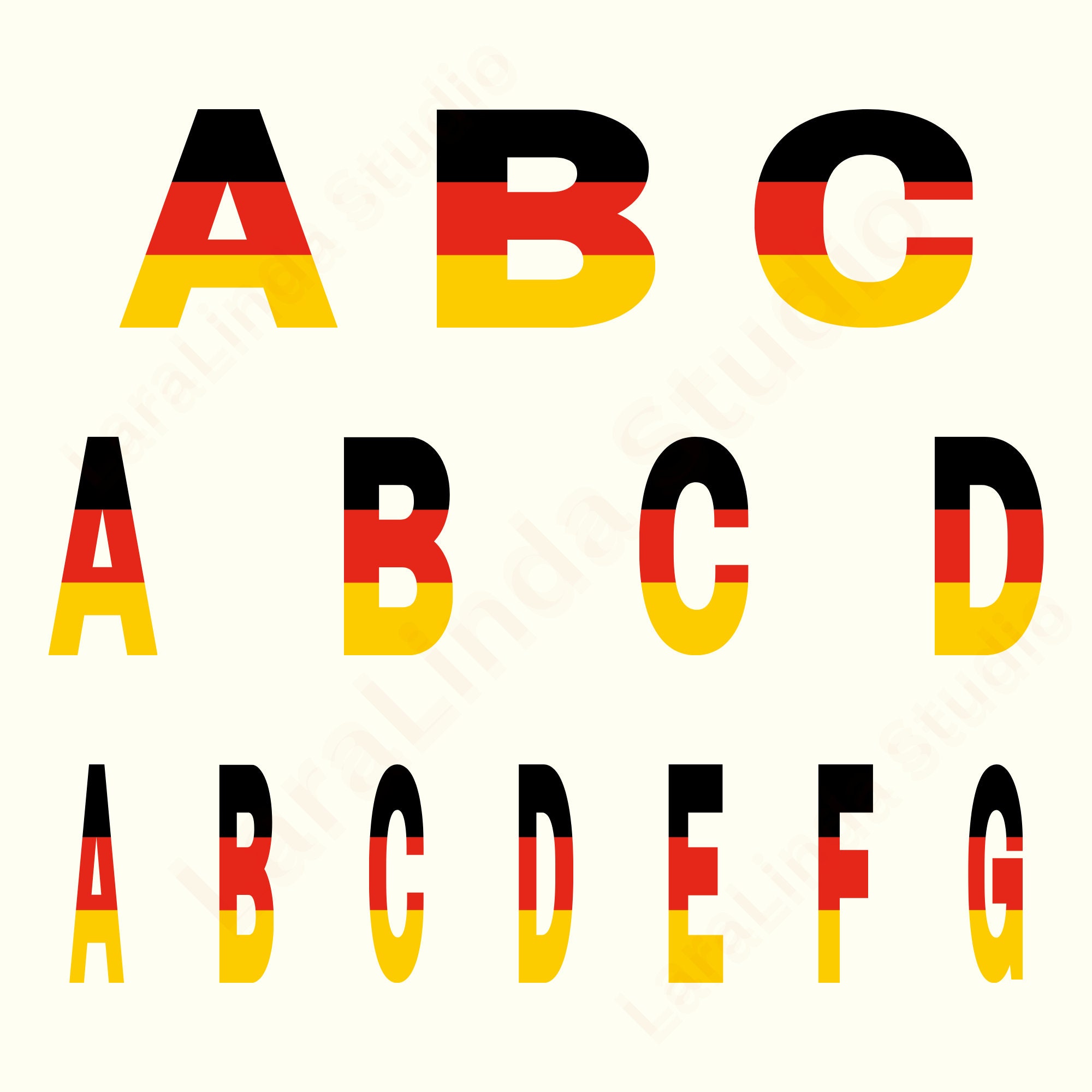 Germany Flag Alphabet and Numbers Svg Files 186 Files - Etsy