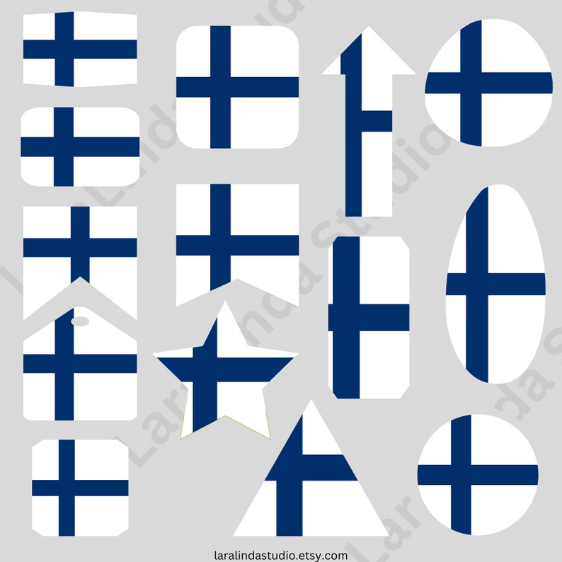 Finland Flag Bundle 77 SVG & PNG Printable Files for Ready to Use ...