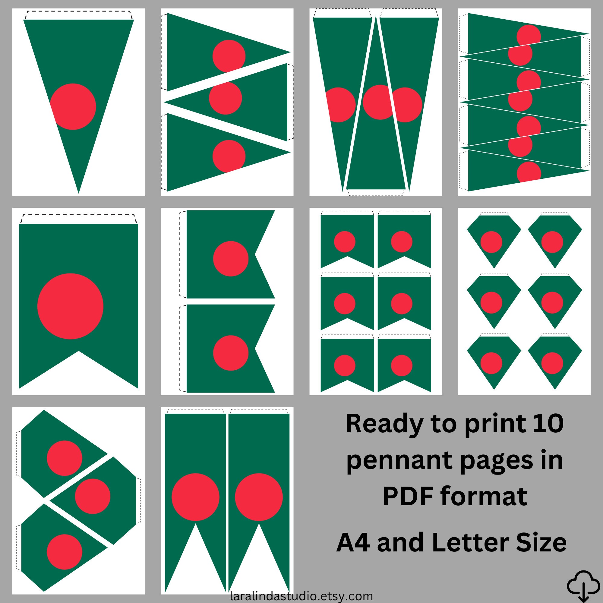 Bangladesh Flag Bundle 77 SVG & 77 PNG Printable Files for Ready to Use ...