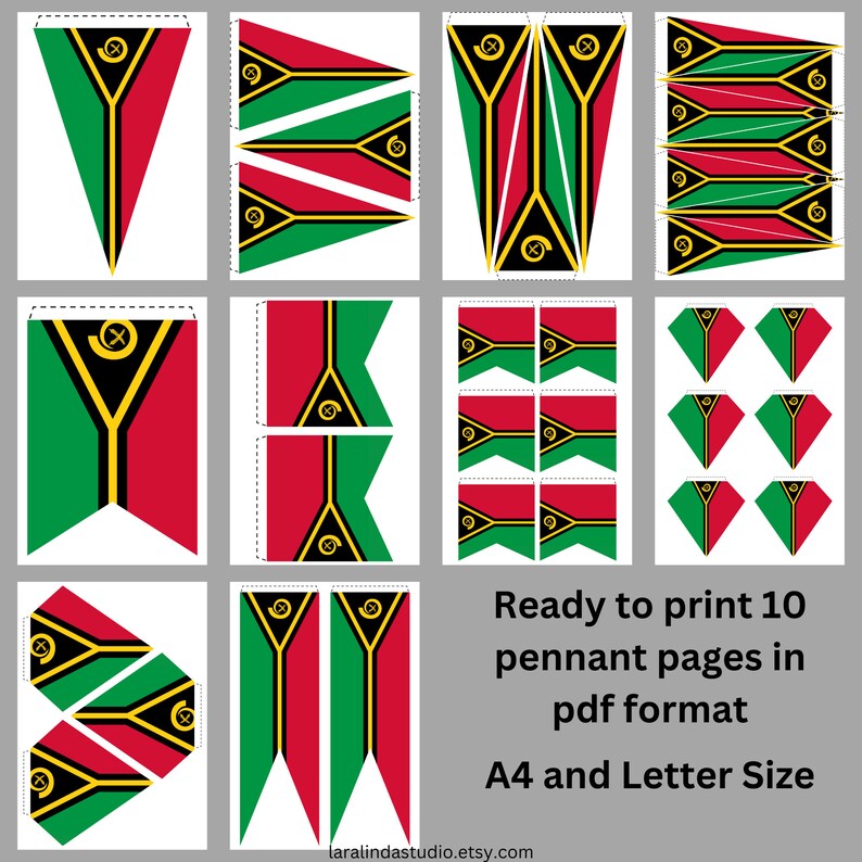 Vanuatu Flag Bundle 77 SVG & PNG Printable Files for Ready to Use ...