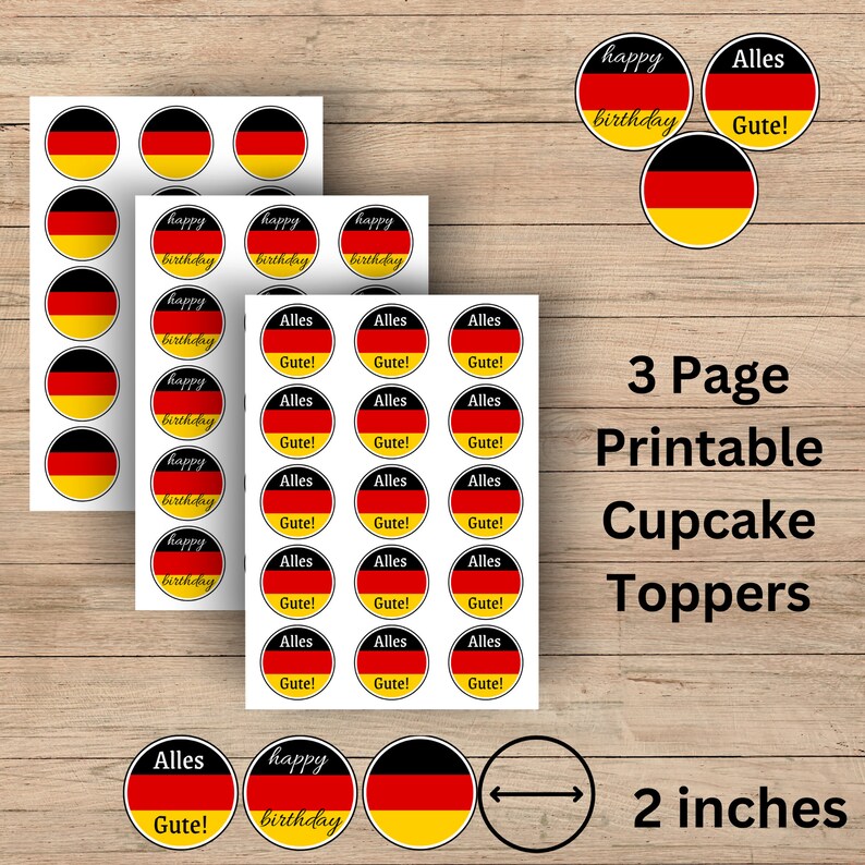 Happy Birthday Banner Germany Flag Themed Birthday Decoration Printable ...