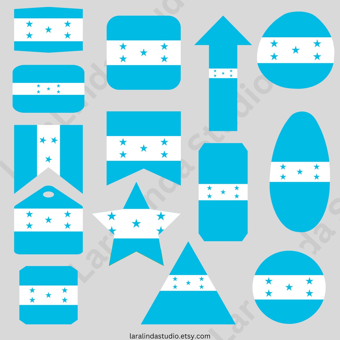 Honduras Flag Bundle 77 SVG & PNG Printable Files for Ready to Use ...