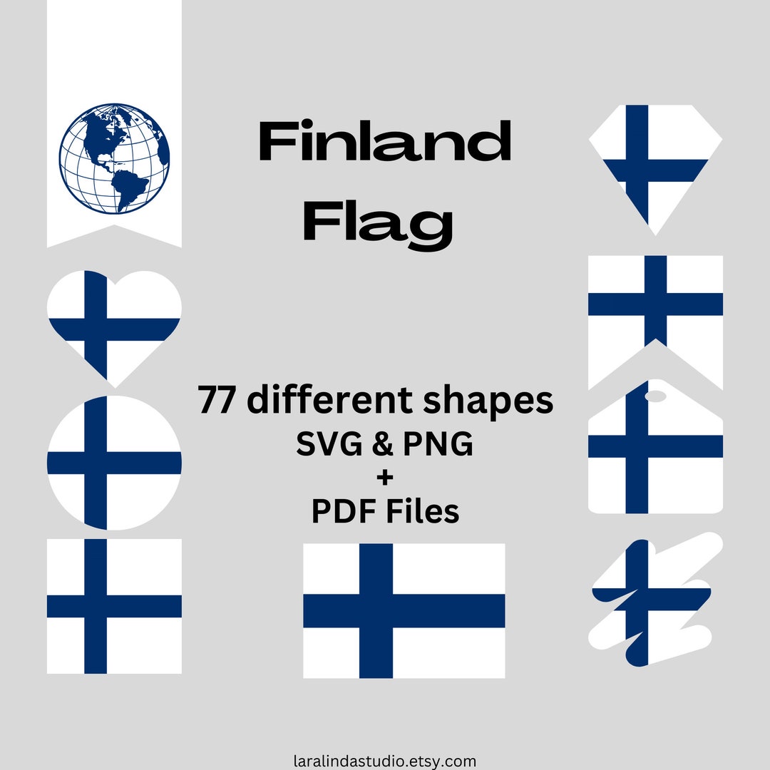 Finland Flag Bundle 77 SVG & PNG Printable Files for Ready to Use ...