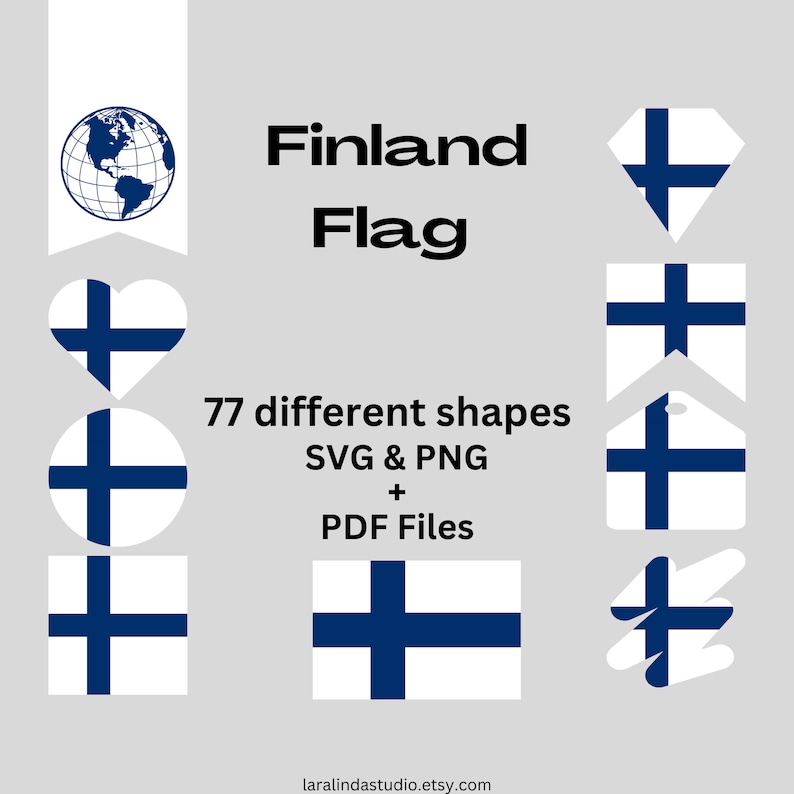 Finland Flag Bundle 77 SVG & PNG Printable Files for Ready to Use ...