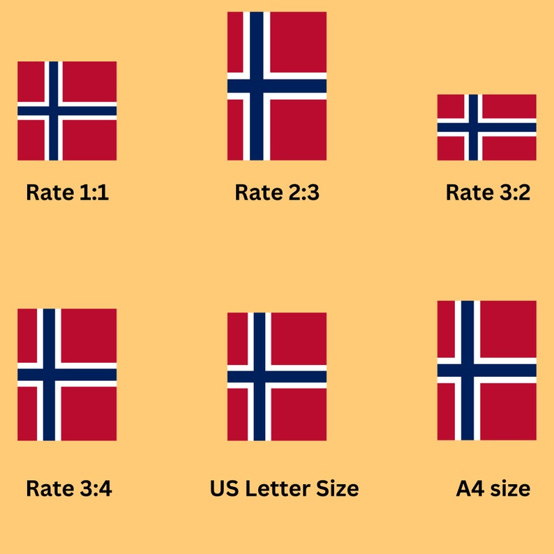 Norway Flag Bundle 53 SVG and PNG Files for Ready to Use Print Designs ...