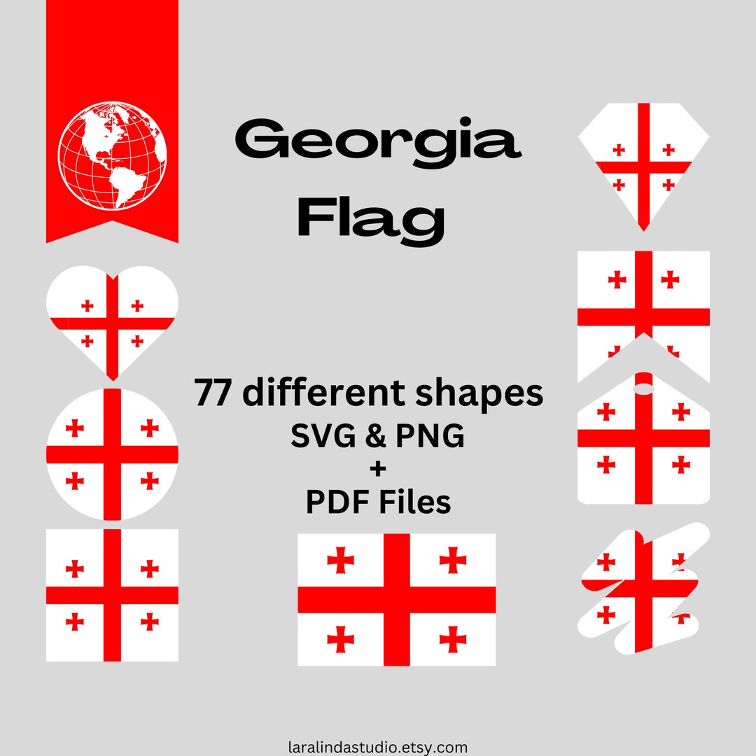 Georgia Flag Bundle 77 SVG & PNG Printable Files for Ready to Use ...