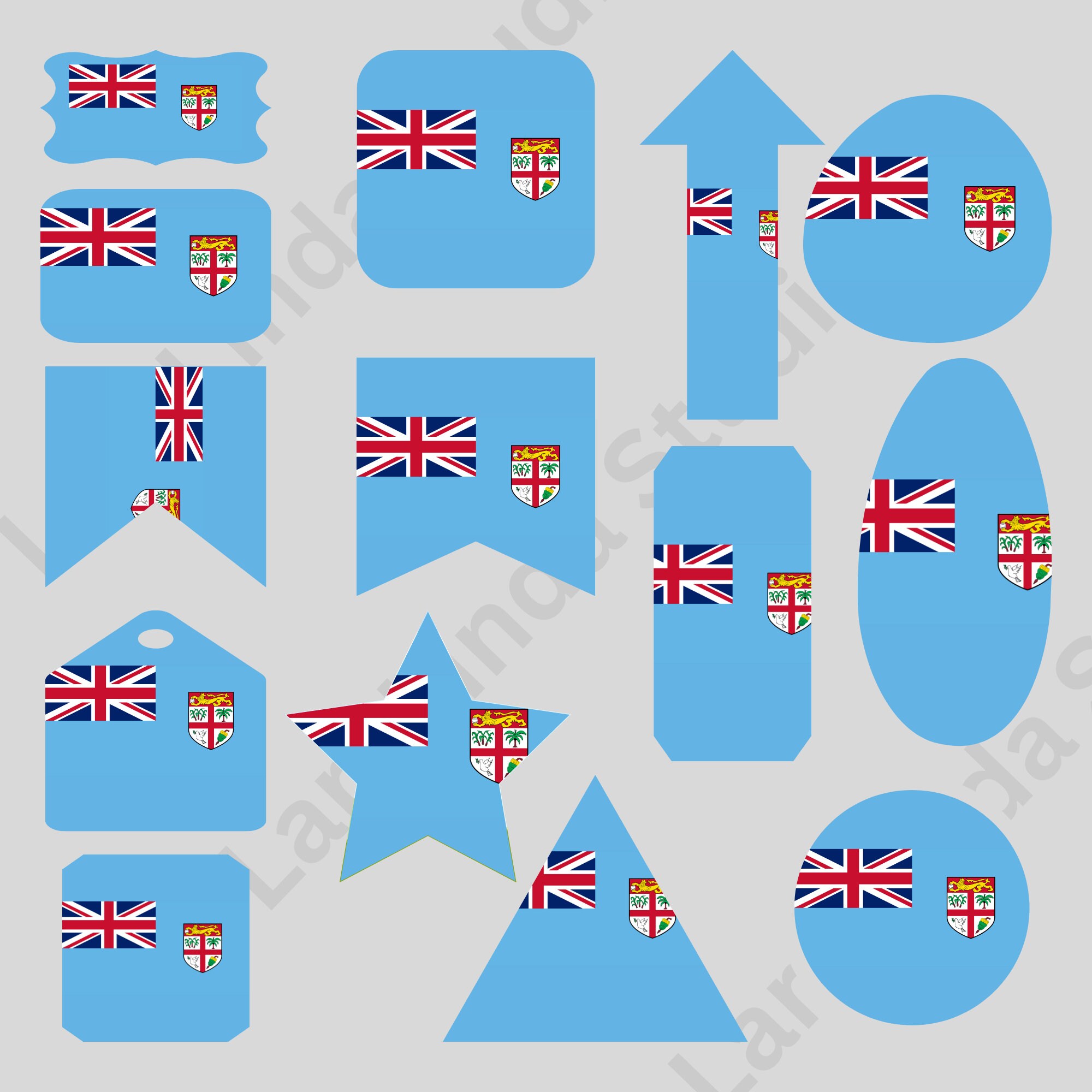 Fiji Flag Bundle 53 SVG & PNG Printable Files for Ready to Use Designs ...