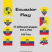 Ecuador Flag Bundle 77 SVG & PNG Printable Files for Ready to Use ...