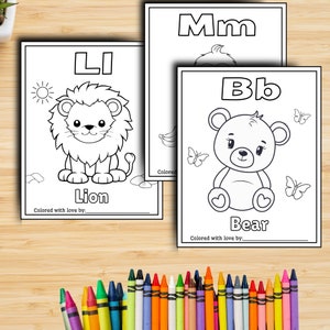 Baby's First ABC Book Gift Baby Shower Coloring Book Animal Coloring ...