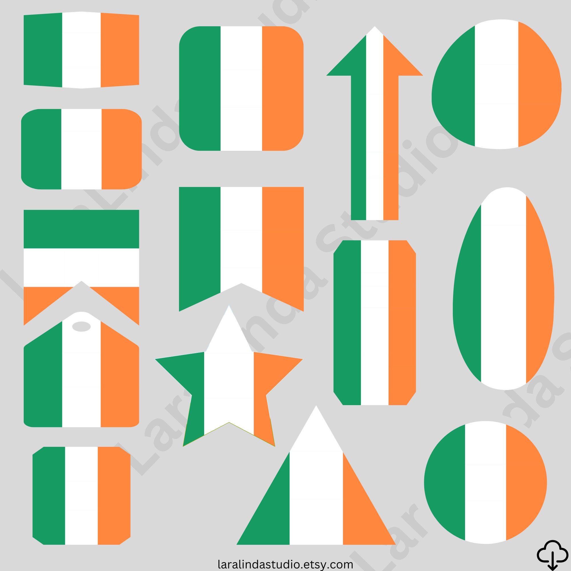 Ireland Flag Bundle 77 SVG & PNG Printable Files for Ready to Use ...