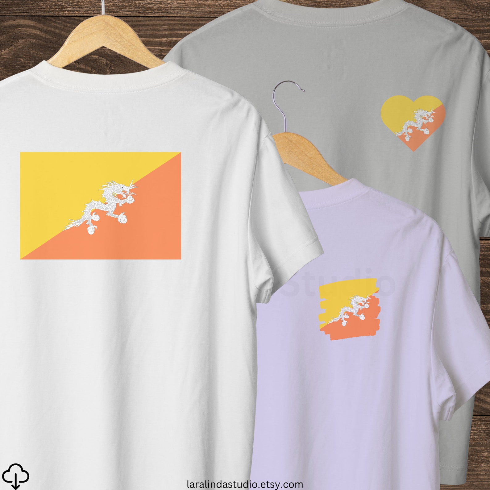 Bhutan Flag Bundle 77 SVG & 77 PNG Printable Files for Ready to Use ...