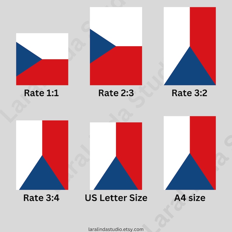Czech Republic Flag Bundle 77 SVG & PNG Printable Files for Ready to ...